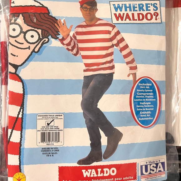 Rubie's | Other | Mens Wheres Waldo Adult Costume Standard Size Nwt ...